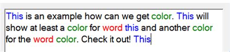 Net VB Net Richtextbox Multiple Colors To Specified Words Stack Overflow