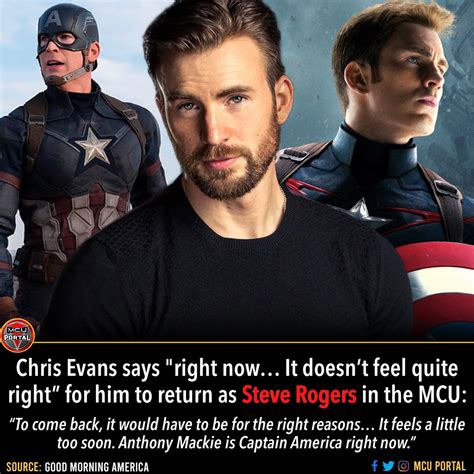 Mcu Portal On Twitter When Asked If Hell Ever Return As Steve Rogers In The Mcu Chrisevans