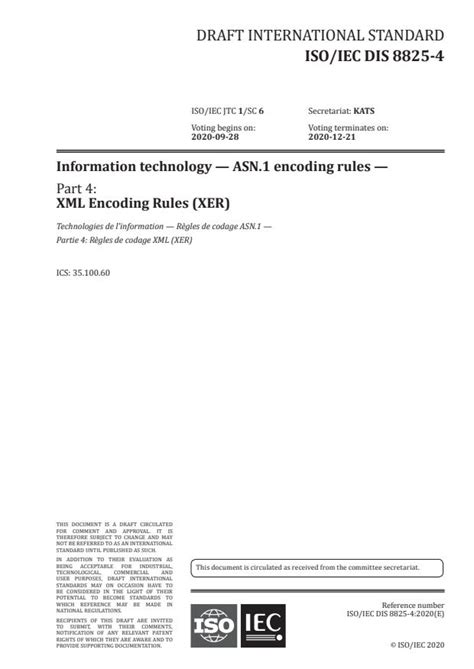 ISO IEC DIS 8825 4 Information Technology ASN 1 Encoding Rules