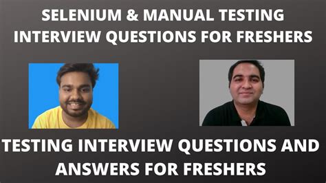 Software Testing Interview Questions For Freshers Manualautomation Testing Mock Interview