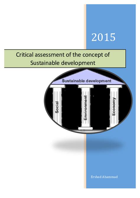Pdf Critical Assessment Of The Concept Of Sustainable Development