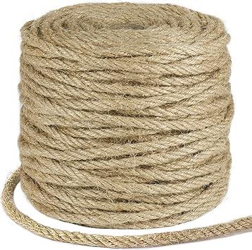 Amazon Tenn Well Mm Jute Rope Feet Ply Twisted Thick Twine Rope For Gardening