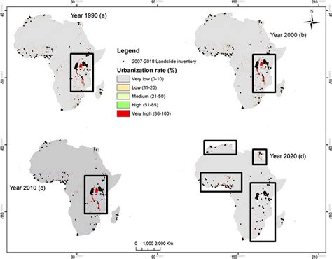 Spatial Distribution Of 1990 2020 Urbanization Growth Rates And Recent Download Scientific