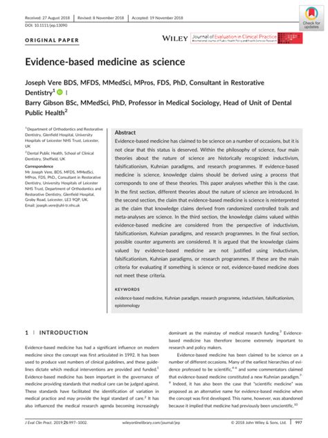 Vere 2018 Pdf Falsifiability Theory