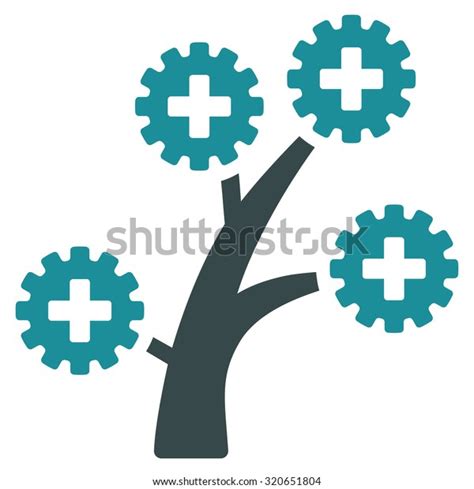 Medical Technology Tree Vector Icon Style Stock Vector Royalty Free