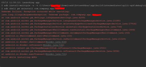 Android Studio Unknown Failure Exception Occurred While Executing