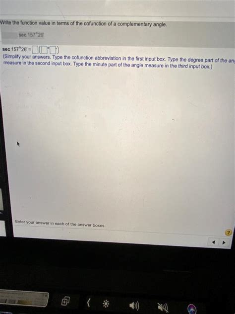 Solved Write The Function Value In Terms Of The Cofunction