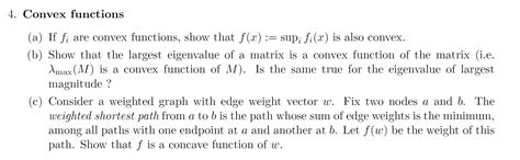 Solved Convex Functions A If Fi Are Convex Functions Chegg