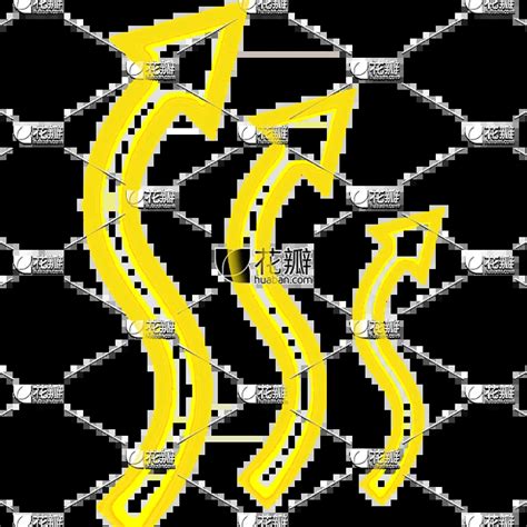 特效通用黄色透气箭头图标元素素材素材 花瓣网