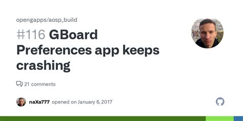 GBoard Preferences App Keeps Crashing Issue Opengapps Aosp Build GitHub