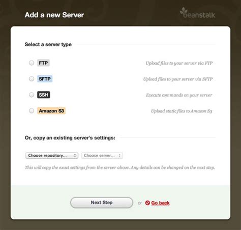 Ability To Copy Servers Beanstalk