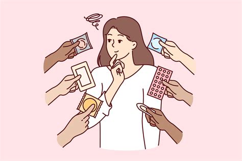 Woman Chooses Method Of Contraception From Birth Control Pills And