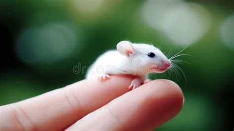 Animation Of Tiny Miniature White Mouse In A People S Hand Stock Footage Video Of Nature Pets