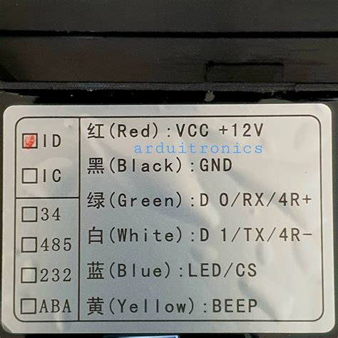 เครื่องอ่านบัตรคีย์การ์ดระยะไกล 125khz Id ระยะอ่าน 70 100cm สำหรับ Arduino พร้อมเสียงและไฟสถานะ