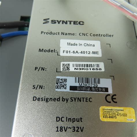 Syntec F A ME MA CNC Controller Panel Input VDC