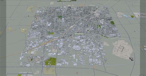 Baoding Hebei China 40km 3d Model Download City On