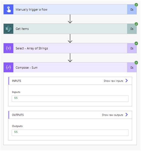 calculate the sum for a sharepoint column in power automate