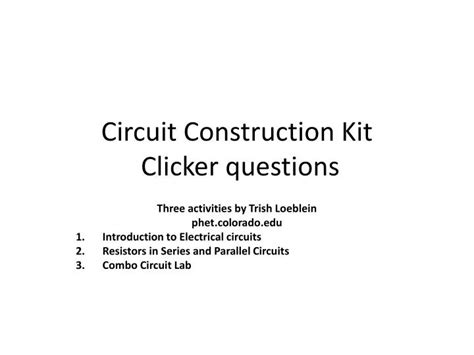 PPT Circuit Construction Kit Clicker Questions PowerPoint Presentation ID 1540071