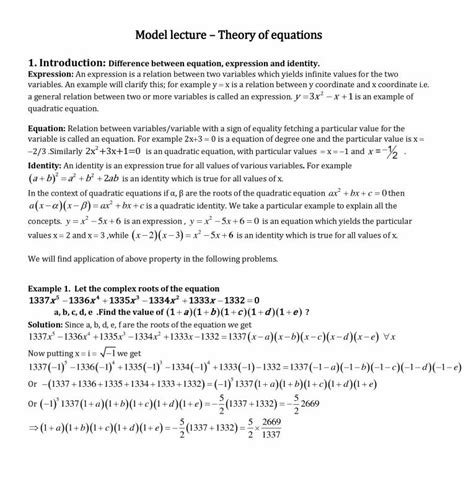 Model Lecture Notes LearnPick India