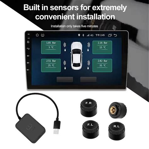 Usb Android Car Tpms Wireless Transmission Tire Pressure Monitoring