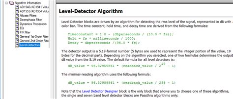 SigmaDSP Level Meter Readout Via I C Q A SigmaDSP Processors SigmaStudio Dev Tool