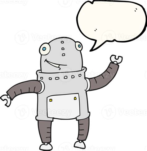 Speech Bubble Cartoon Robot 41156910 Png