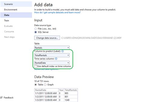 Training Model Builder Error For Forecasting Due To Datetime Issue Dotnet