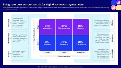Bring Your Own Persona Matrix Digital Guide For Customer Journey