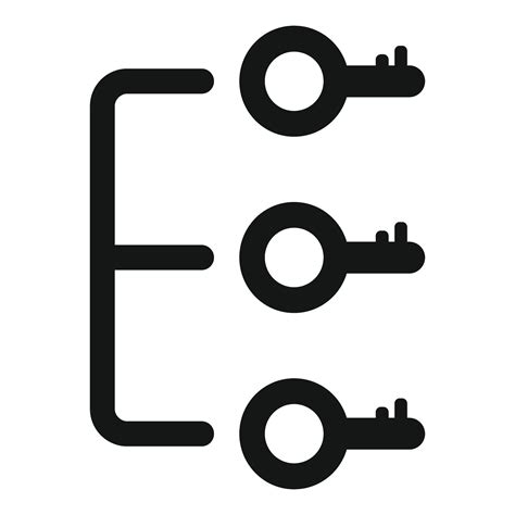 Three Keys Access Control System Representing Security And Protection 47636632 Vector Art At