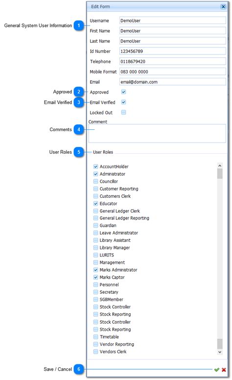 Topic User Profile Edit Page