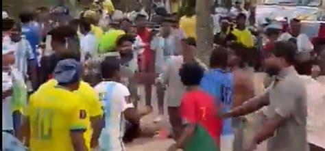 Fifa World Cup 2022 Kerala Football Fans Wearing Brazil And Argentina