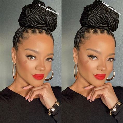 28 Updo Box Braid Hairstyles Hairstyle Haircut Trend