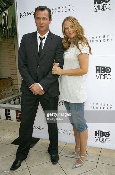 Actor James Purefoy And Actress Polly Walker Arrive At A Cocktail