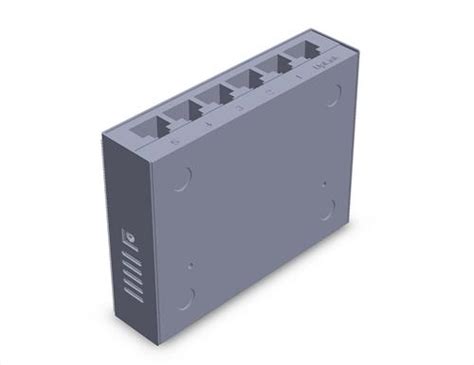 6 Port Ethernet Hub Mysolidworks 3d Cad Models