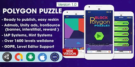 polygon block puzzle unity template project by rocketgame codester