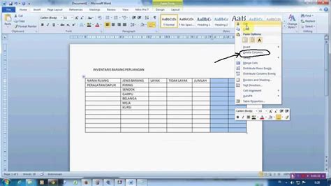 Cara Menghapus Kolom Di Microsoft Word 2007 Aku Muza
