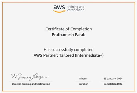 earned aws partner tailored intermediate prathamesh parab posted on the topic linkedin