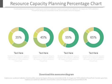 Resource Capacity Planning Percentage Chart Ppt Slides