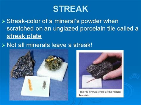 Mineral Identification Minerals Can Be Identified By A