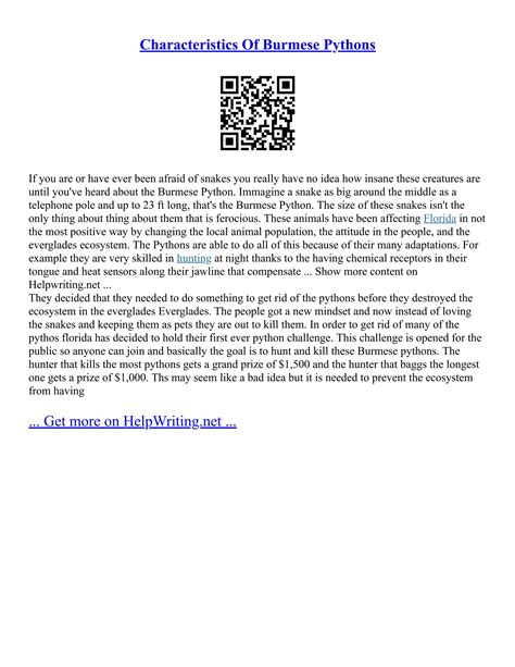 Burmese Pythons In Florida Pdf