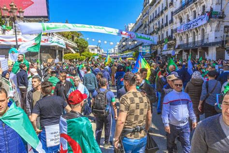 Algerians Manifesting Against President Bouteflika Regime In Algiers