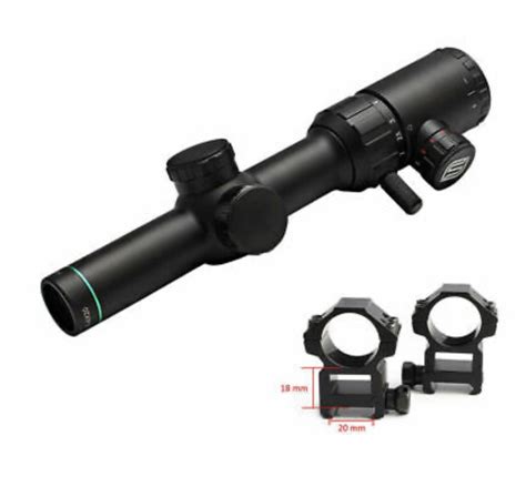 Hunting Rifle Scope 1 4x20 Red Green Illuminated Mil Dot Reticle Optics