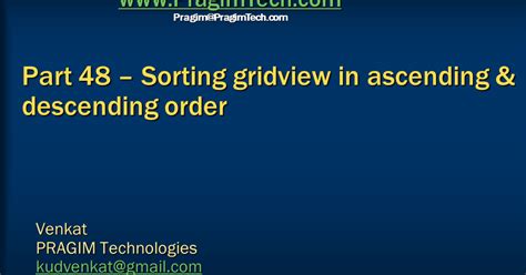 sql server and c video tutorial part 48 sorting gridview in