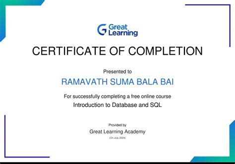 Suma Bala Ramavath On Linkedin Proud To Be Announce That I Ve Earned A Certificate In
