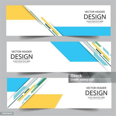 비즈니스 배너 웹 서식 파일 수평 광고 비즈니스 배너 레이아웃 템플릿 평면 디자인 세트입니다 개념에 대한 스톡 벡터 아트 및