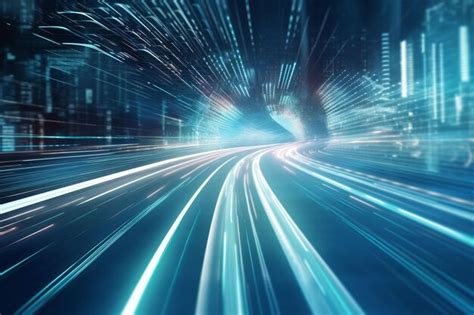 Premium Ai Image High Speed With Binary Code Numbers On Motion