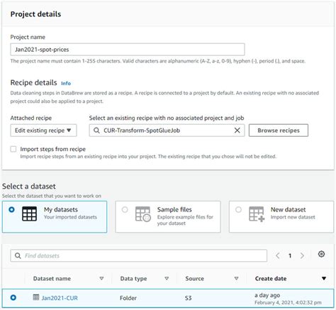 Estimate Amazon Ec2 Spot Instance Cost Savings With Aws Glue Databrew