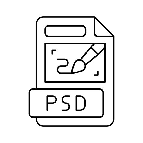 Psd File Format Document Line Icon Vector Illustration 21156745 Vector Art At Vecteezy