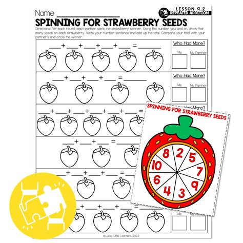 Lucky To Learn Math Lesson 92 Repeated Addition Collaboration Spinning For Strawberry