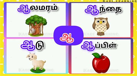 20 ஆ வரிசை சொற்கள் ஆ வரிசை படங்கள் Words Starting With ஆ Youtube